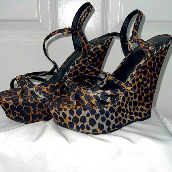 Colin Stuart | Shoes | Leopard Print Platform Wedges | Poshmark